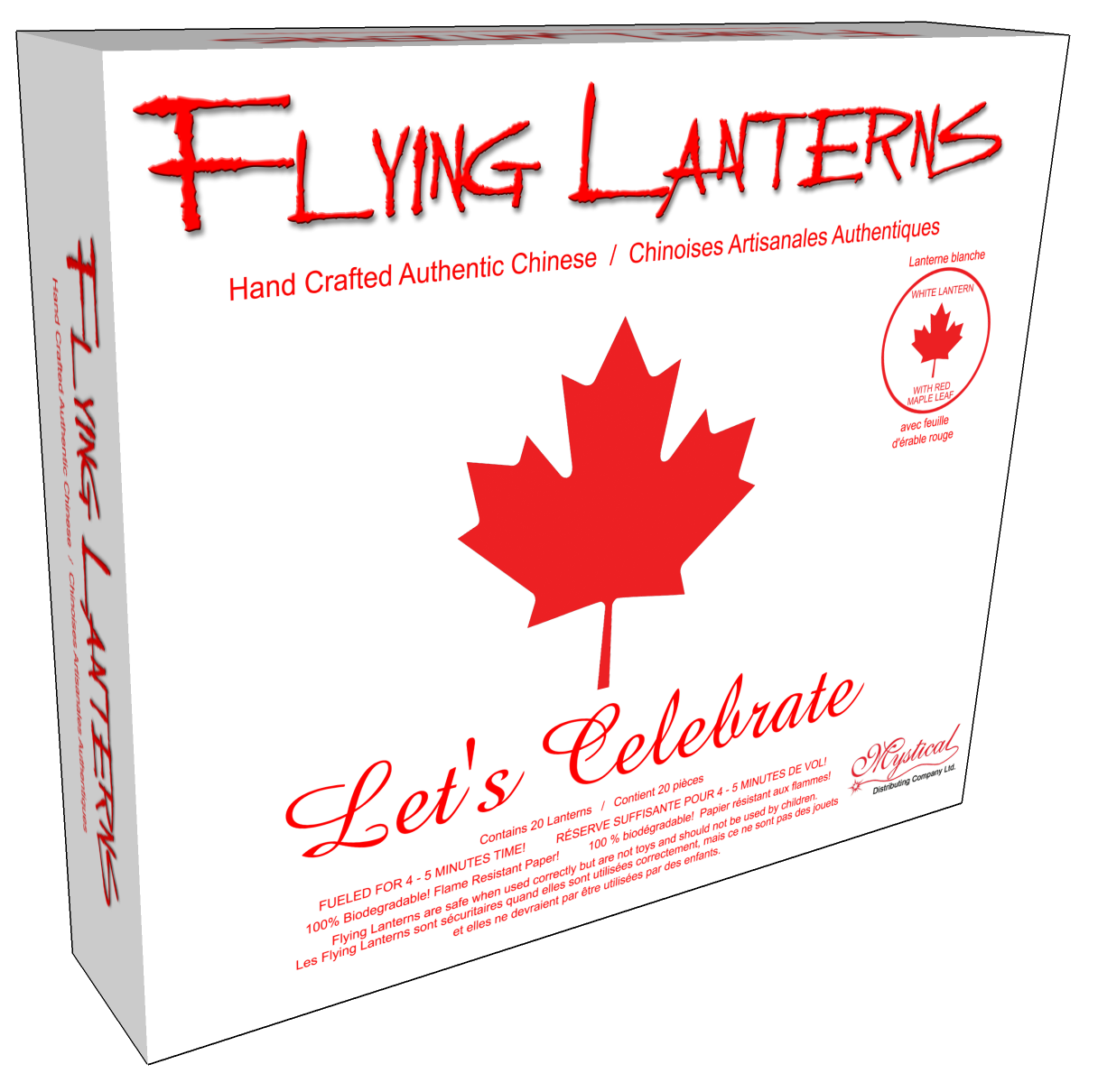 3. Flying Lantern Maple Leaf Box – The Original Fireworks Company